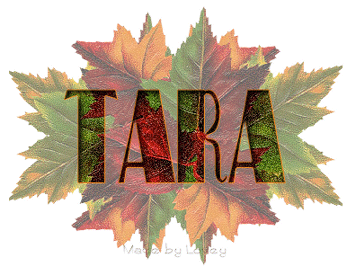Fall Leaves Tara (in Glitter Text)