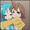 misao hugging kagamiku (in Stickers)