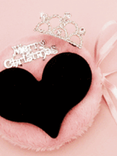 cute kawaii fluffy candy heart merry christmas (in Seasonal)